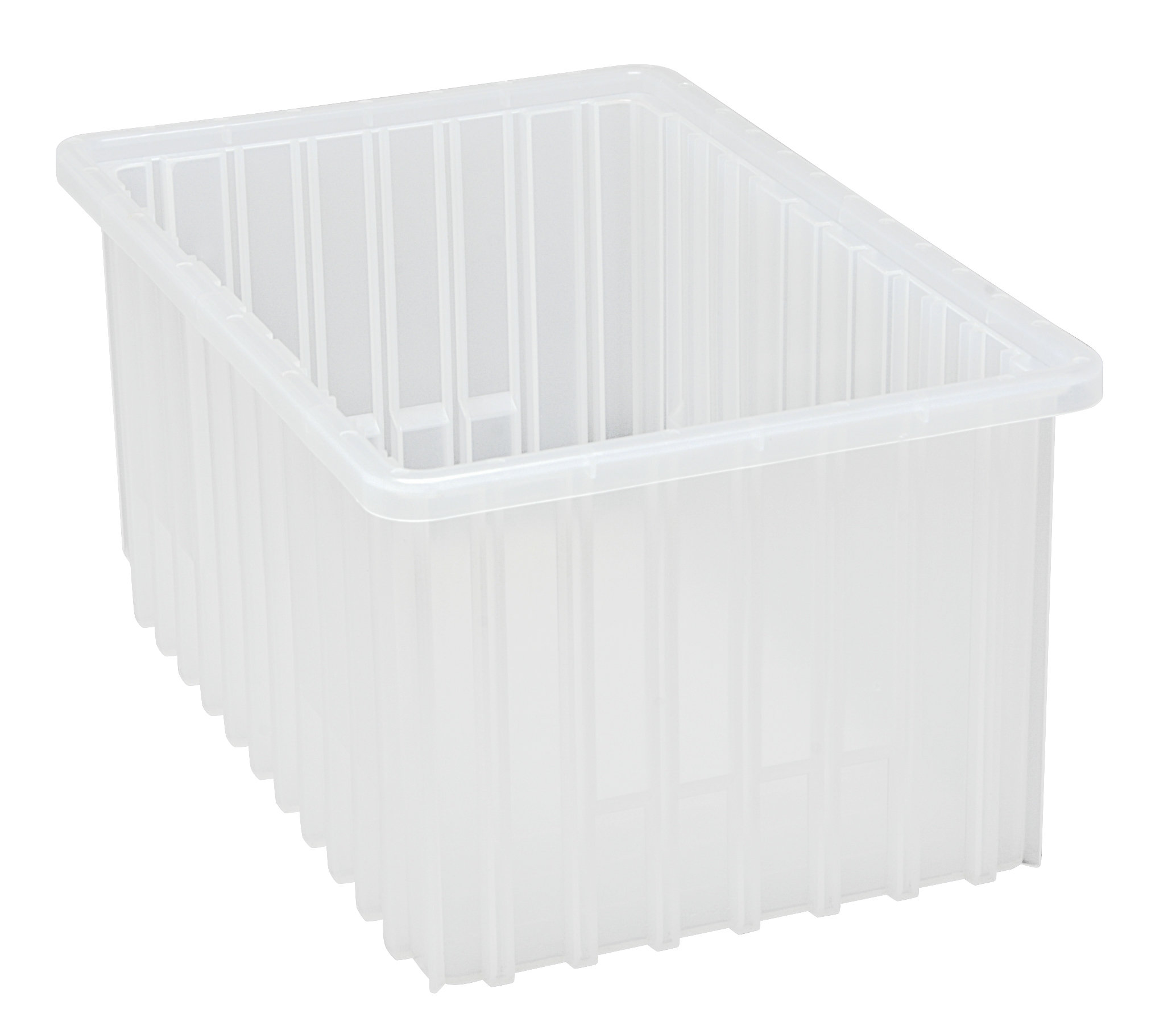 Quantum Storage Systems Dividable Grid Container, 16-1/2"L x 10-7/8"W x 8"H, case of 8, Made in ...